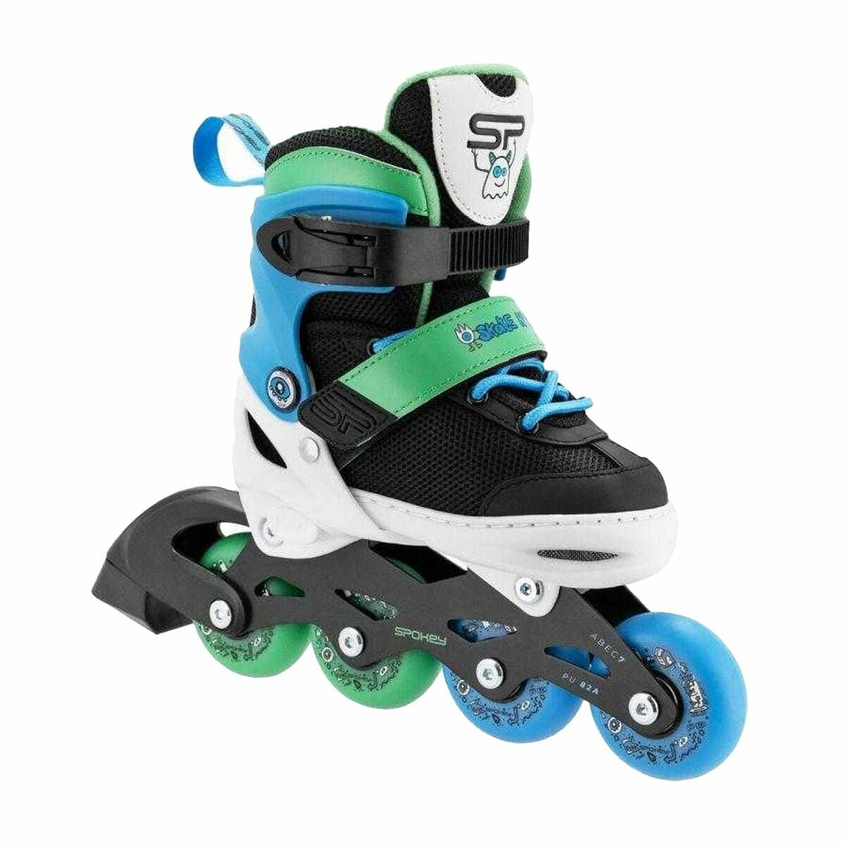 DECATHLON ролики Spokey Joy, синий/зеленый, размер 31, максимальная нагрузка 60 кг