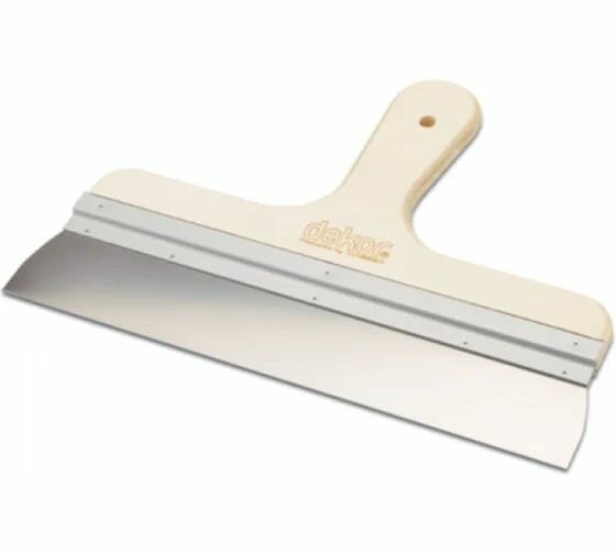 Фасадный шпатель DEKOR HASSAN нержавеющая сталь, 400 мм, деревянная ручка