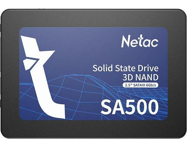 Твердотельный накопитель SSD 2.5 1024 Gb Netac SA500 Read 530Mb/s Write 475Mb/s 3D TLC NT01SA500-1T0-S3X