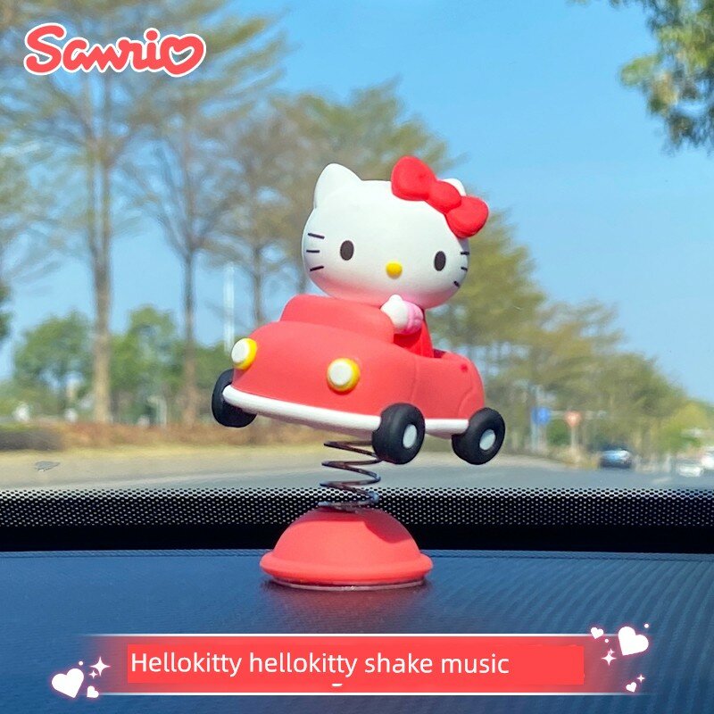Орнамент на приборную панель автомобиля Hello Kitty, милый плюшевый декор для салона, 3D игрушка