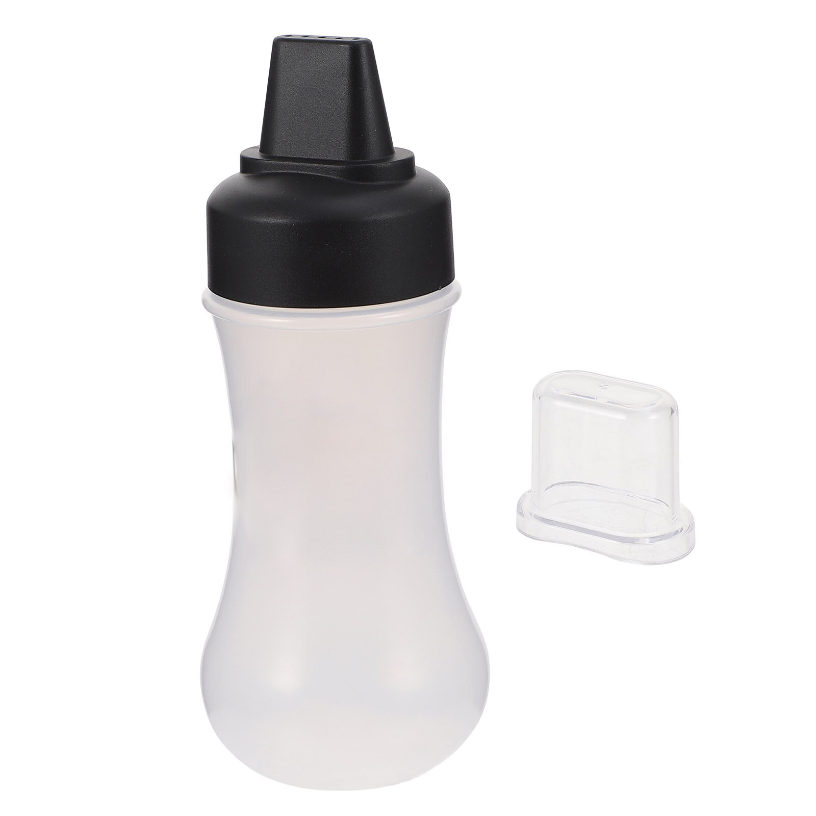 Черная пластиковая бутылка для кетчупа и соусов с пятью отверстиями для кухни