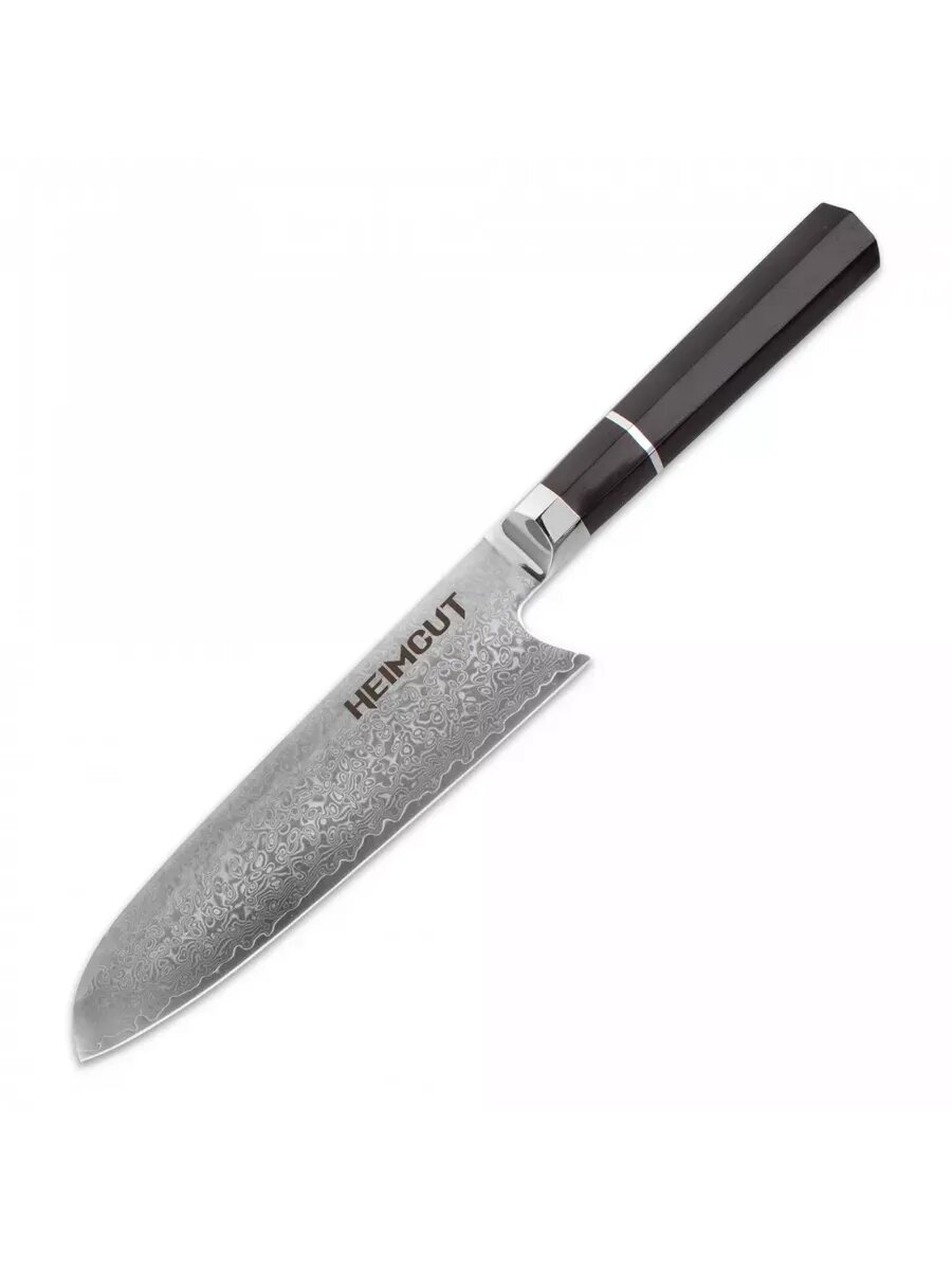 Нож кухонный из дамасской стали Santoku 18см