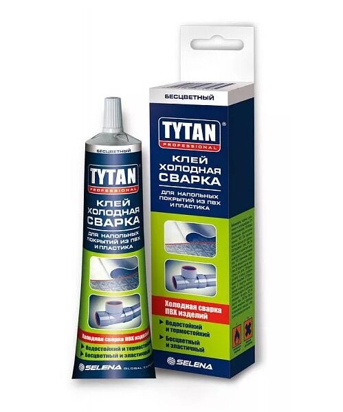 Клей Tytan Холодная сварка, для напольных покрытий из ПВХ и пластика, 100 г 22212