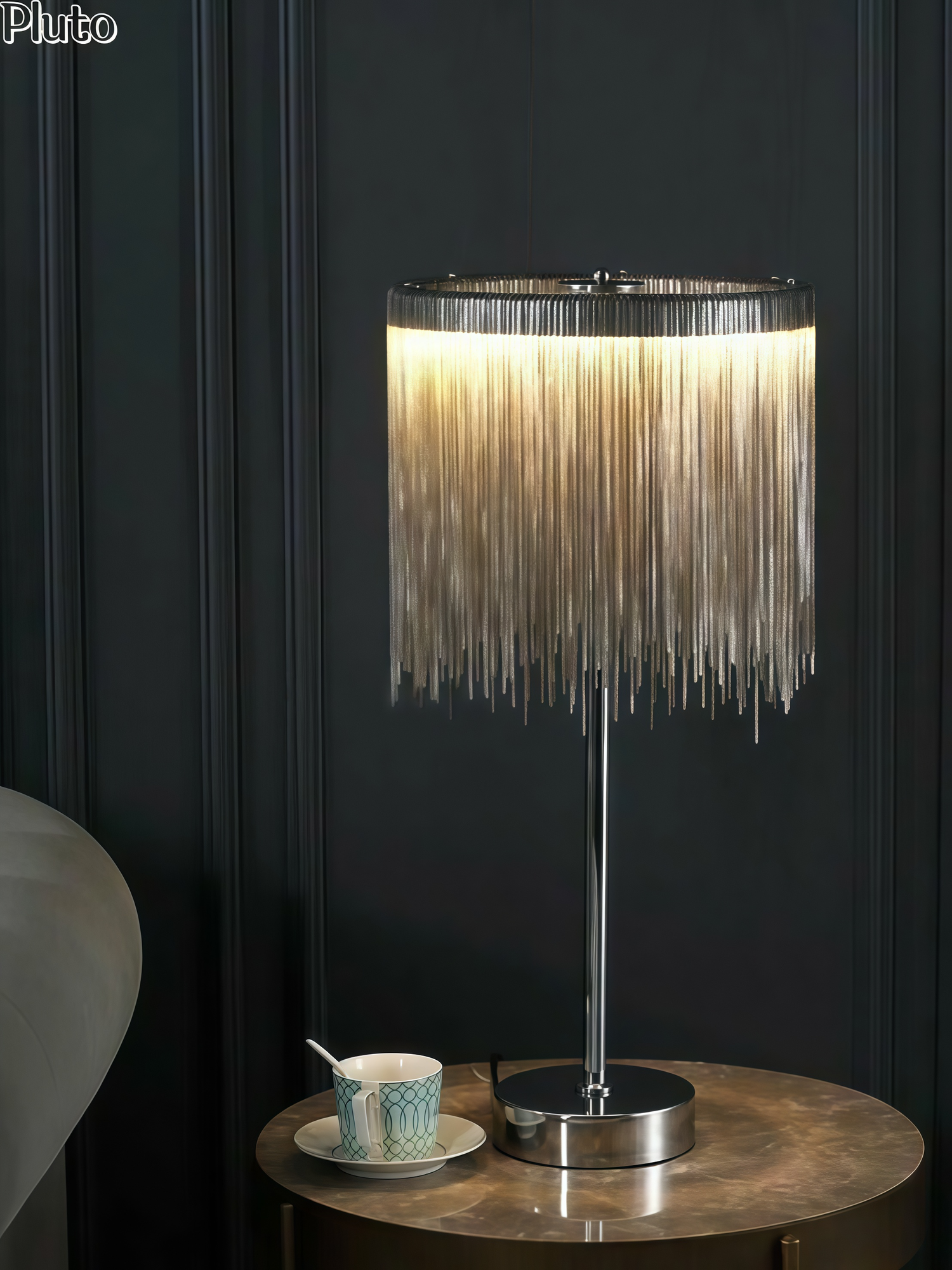 Настольная лампа Clear Lighting "Кисточки", цоколь LED, питание от сети, диммируемая，20cm