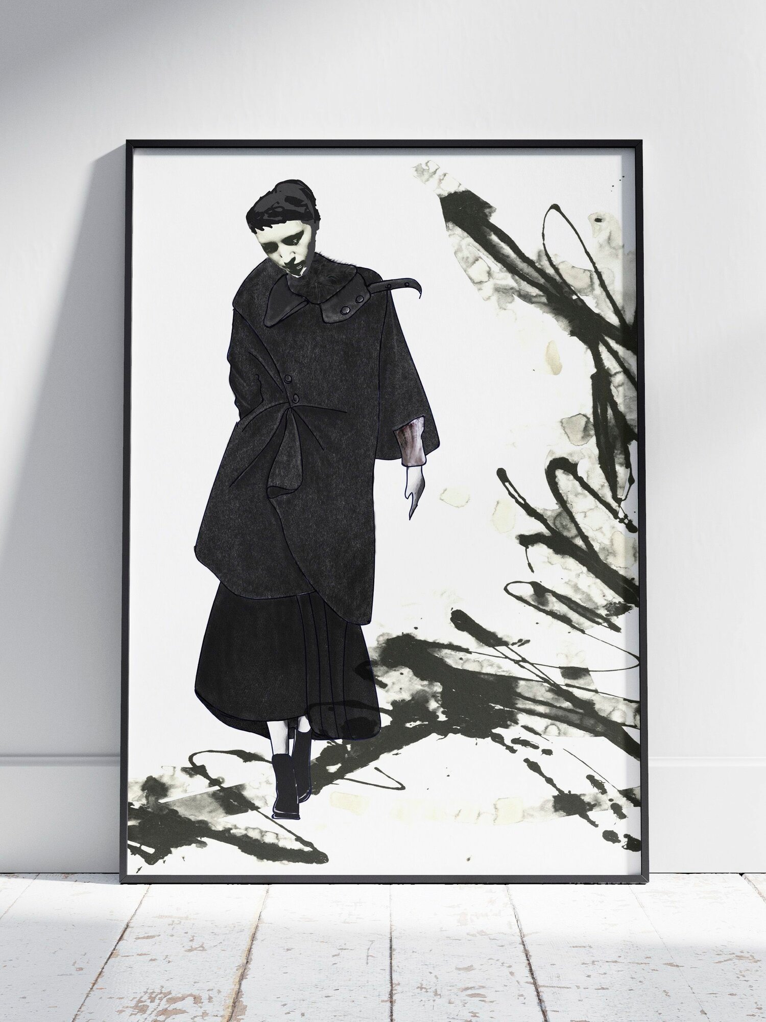 Плакат на стену для интерьера Йоджи Ямамото (Yohji Yamamoto 5) - Постер по модели, бренду и моде формата A4 (21x30 см)