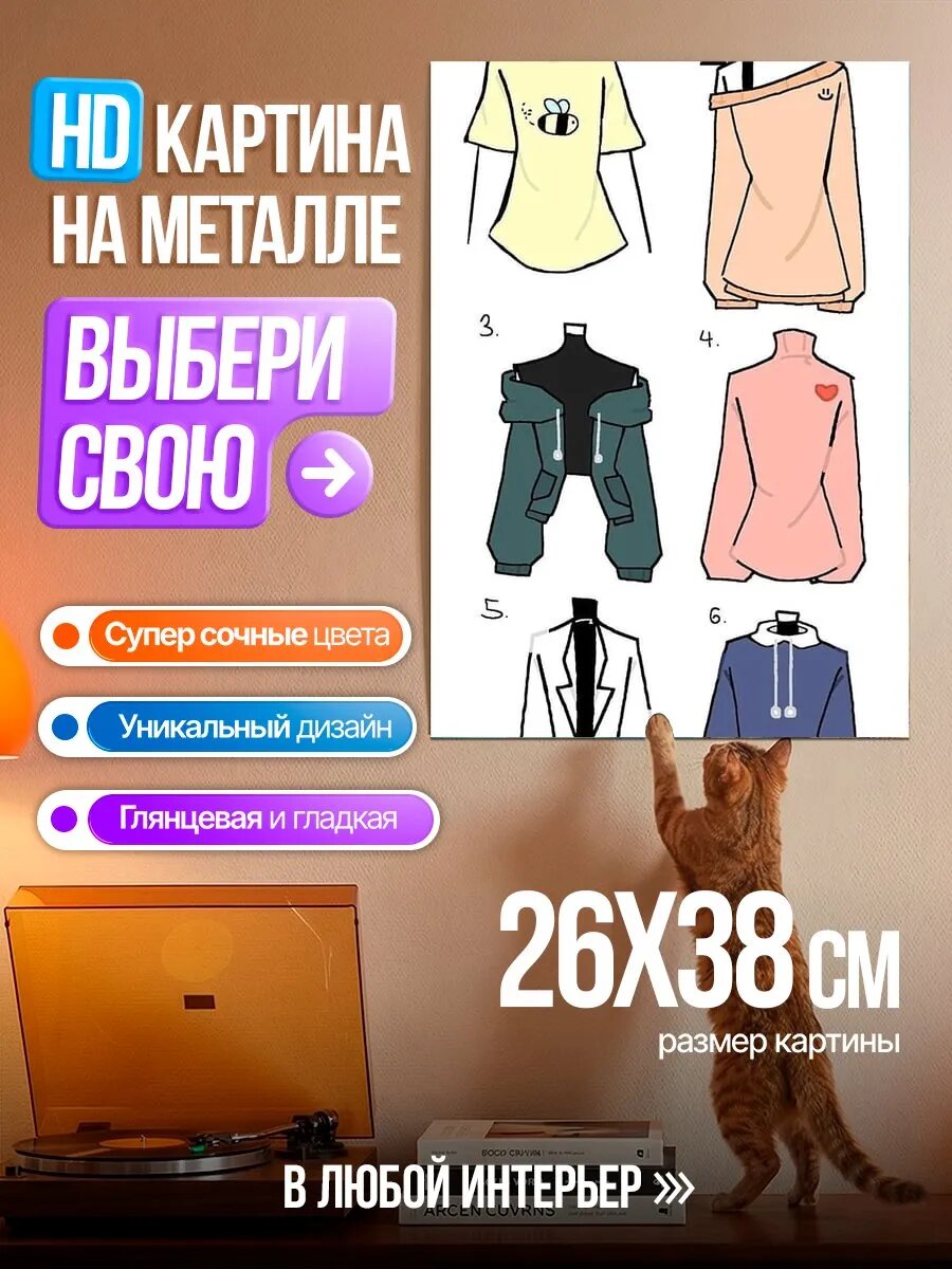 Картина на HD металле Коллекция одежды