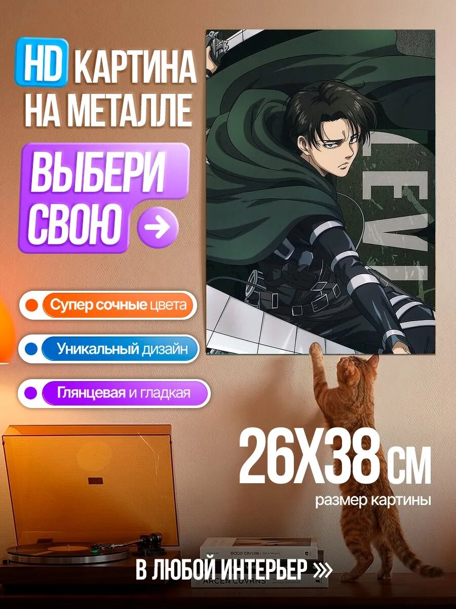 Картина на HD металле Леви из Атаки Титанов