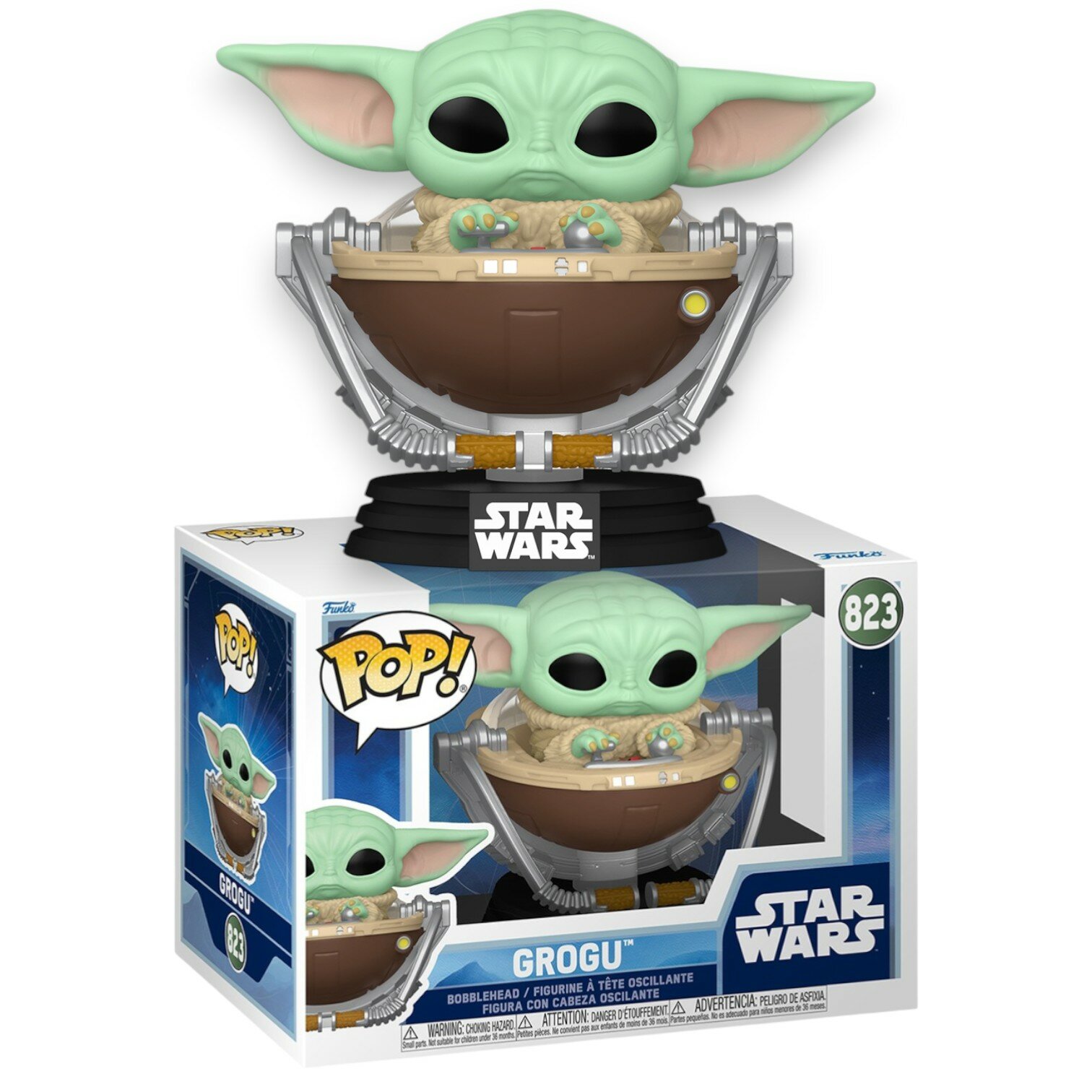 Фигурка Funko Pop! коллекционная Грогу в колыбельке "Мандалорец и Грогу" 823 (Фигурка Фанко Поп)