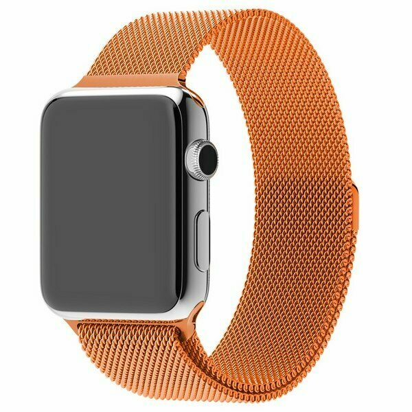 Ремешок Krutoff Milanese для Apple Watch 42/44mm (orange) G4