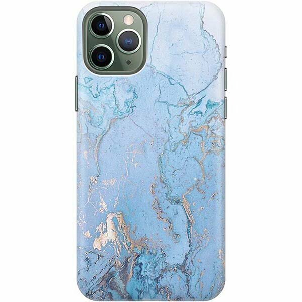 Силиконовый чехол на Apple iPhone 11 Pro / Эпл Айфон 11 Про с рисунком "Голубой мрамор"