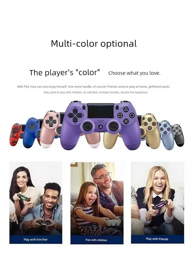 Беспроводной Bluetooth-контроллер PS4 для Android, смартфона, ПК и Steam — Белый