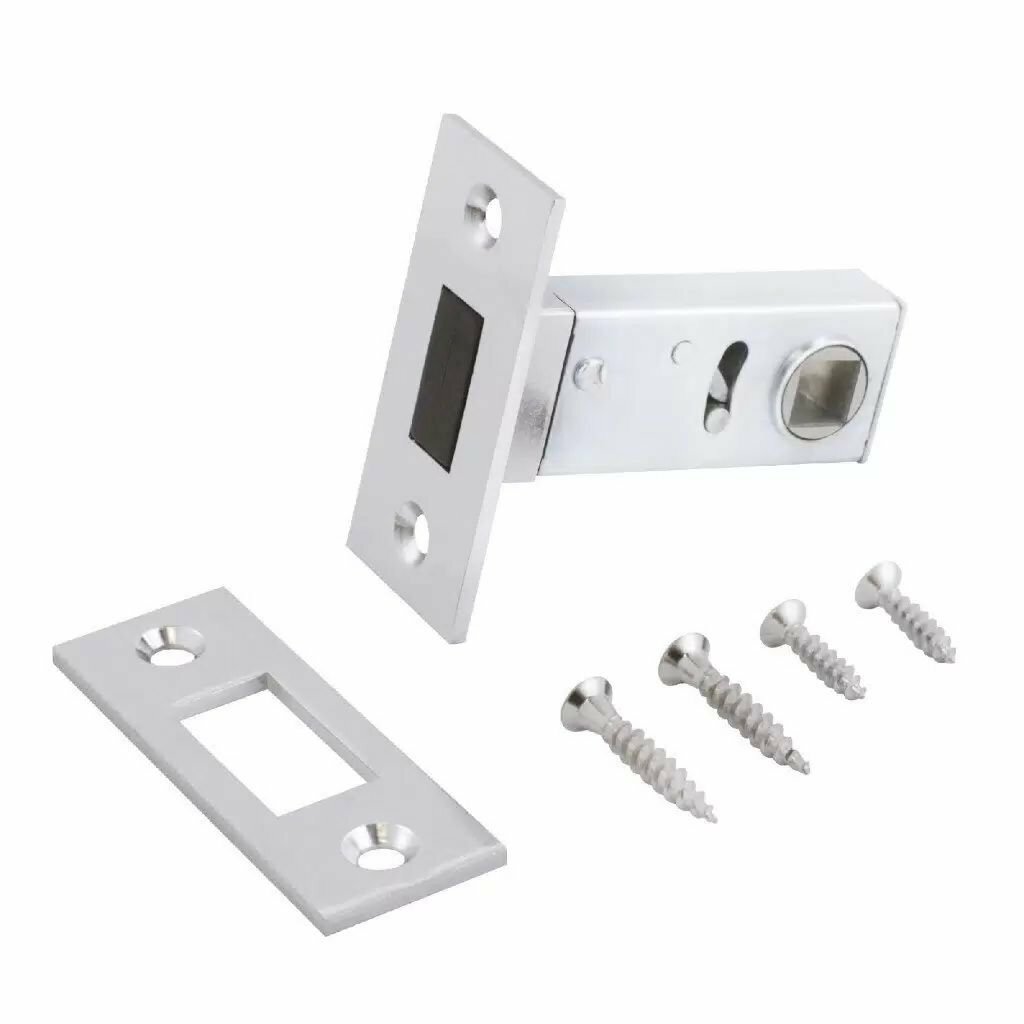 Защелка врезная Аллюр L50-8M CP 1150 магнитная хром для межкомнатных дверей. Надежная фурнитура для дома и офиса.