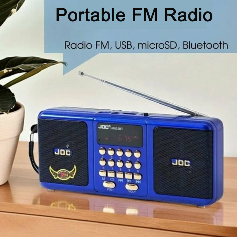 Радиоприемник цифровой JOC 1822BT Radio FM, USB, microSD, Bluetooth (блютус), blue