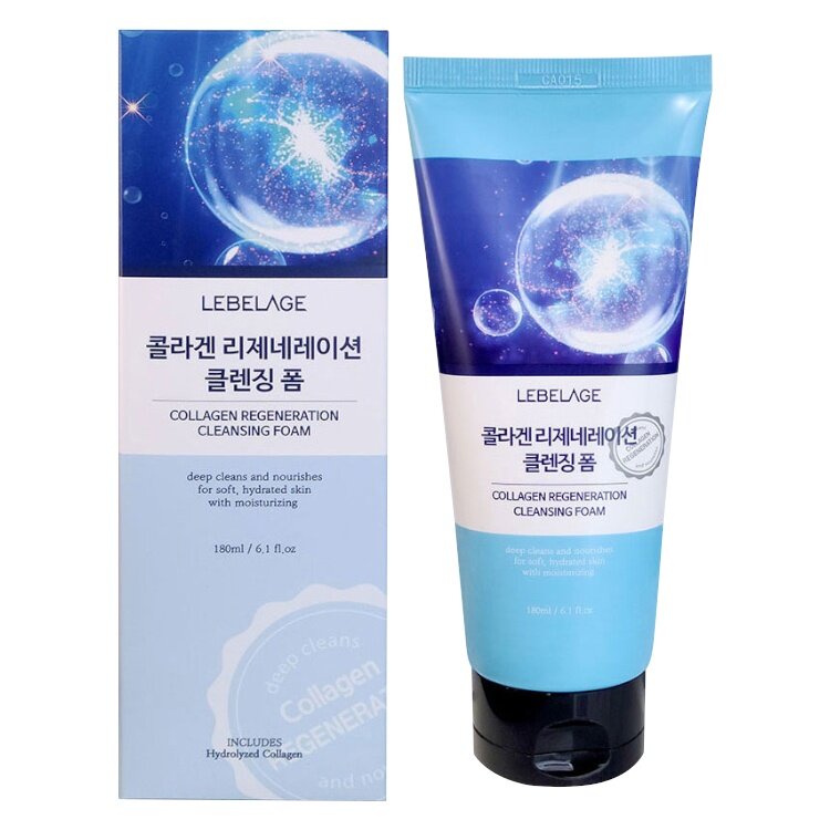 Пенка для умывания регенерирующая с коллагеном COLLAGEN REGENERATION CLEANSING FOAM 180 мл, Lebelage, 8809679092598