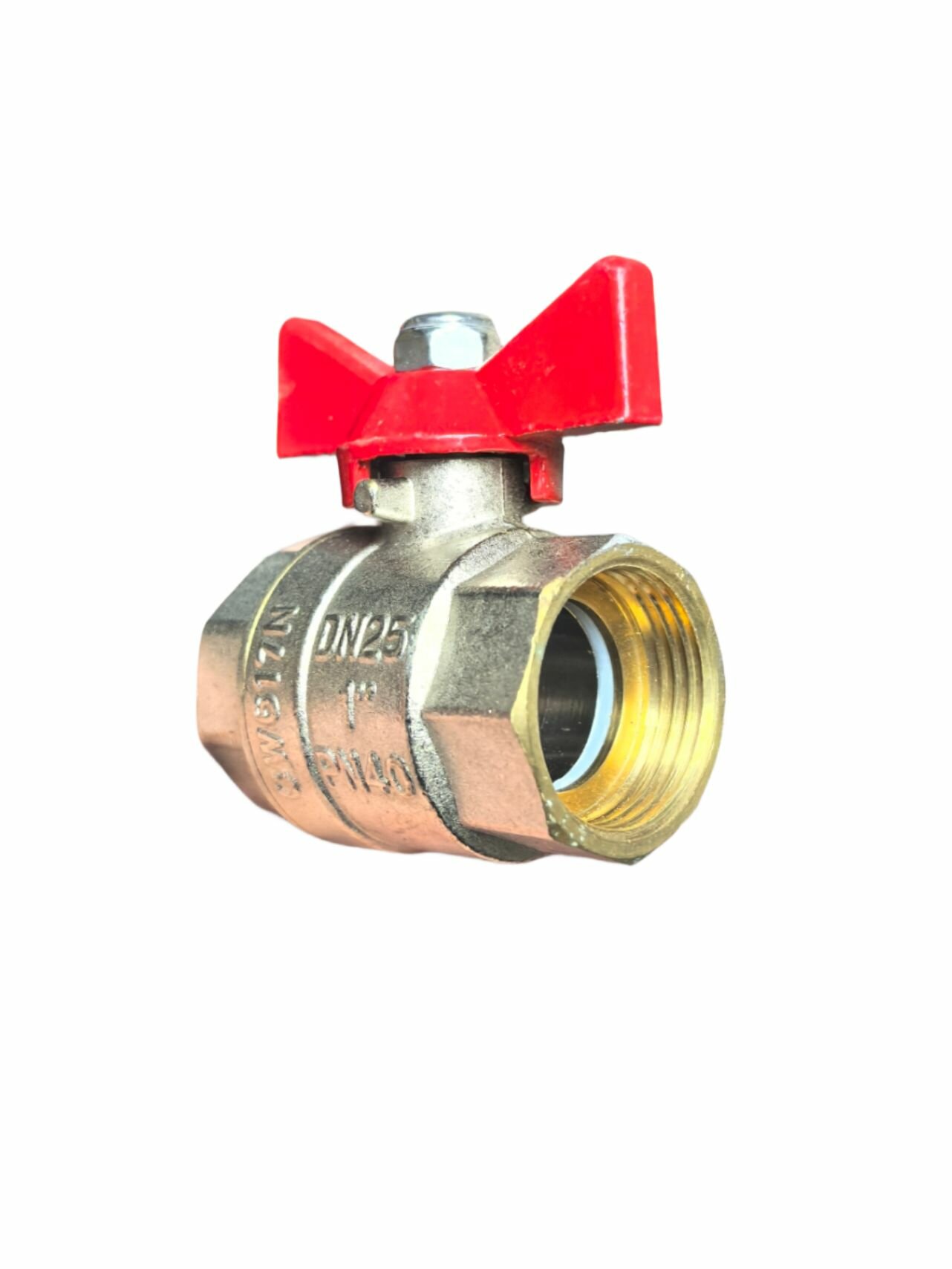 Кран шаровой Base1", DN25 вв, ручка-бабочка VT.217. N.06