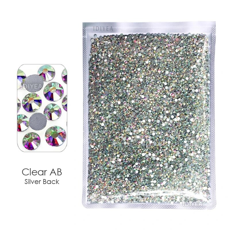 Стразы Clear AB ss5, 14400шт для 3D ногтей IDIYEA