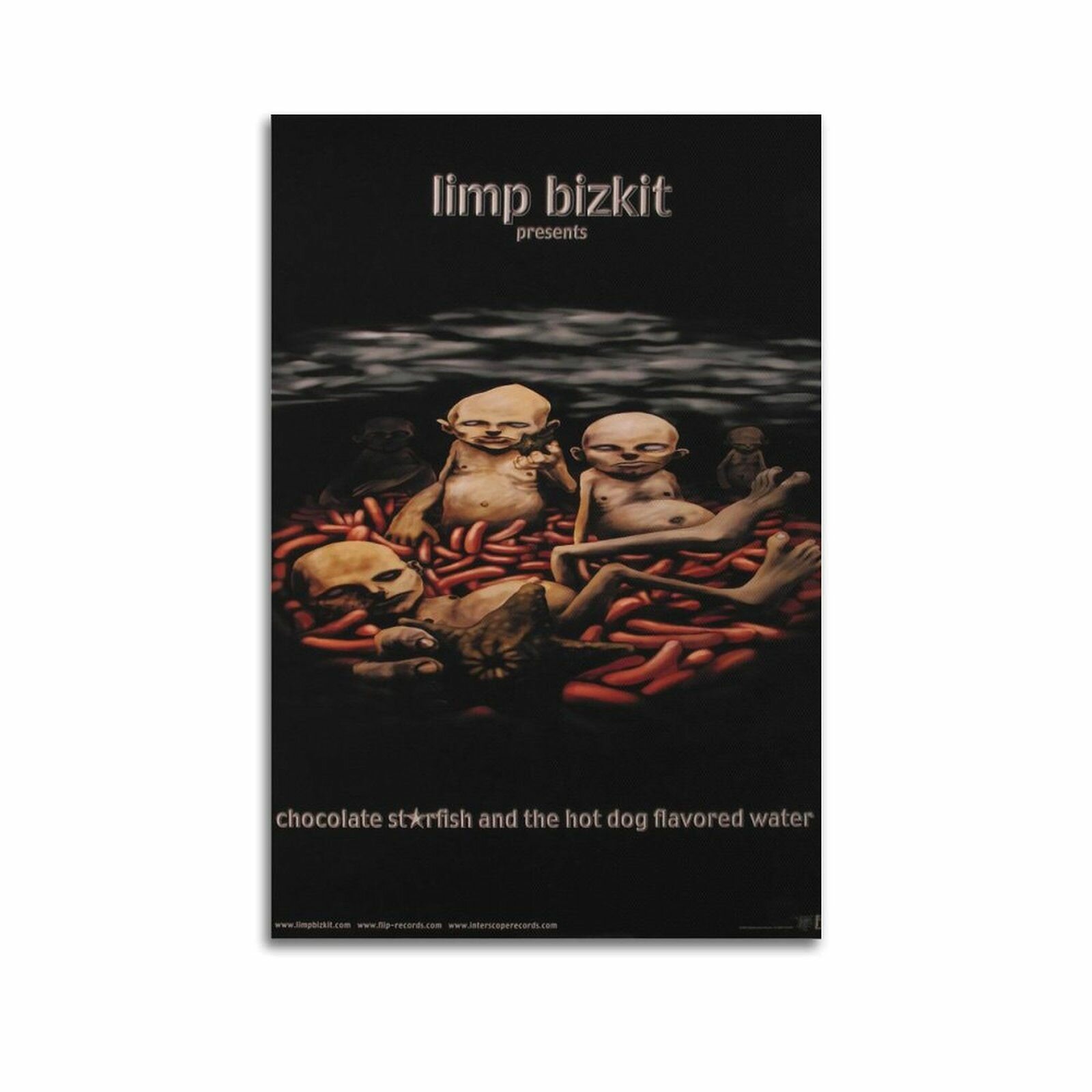 GYYETRWERB Плакат "Плакаты Limp Bizkit Chocolate Starfish And The Hot Dog Flavore, Эстетическое настенное, искусство Холст, Unframe-style, 12x18inch(30x45cm)", 45 см х 30 см