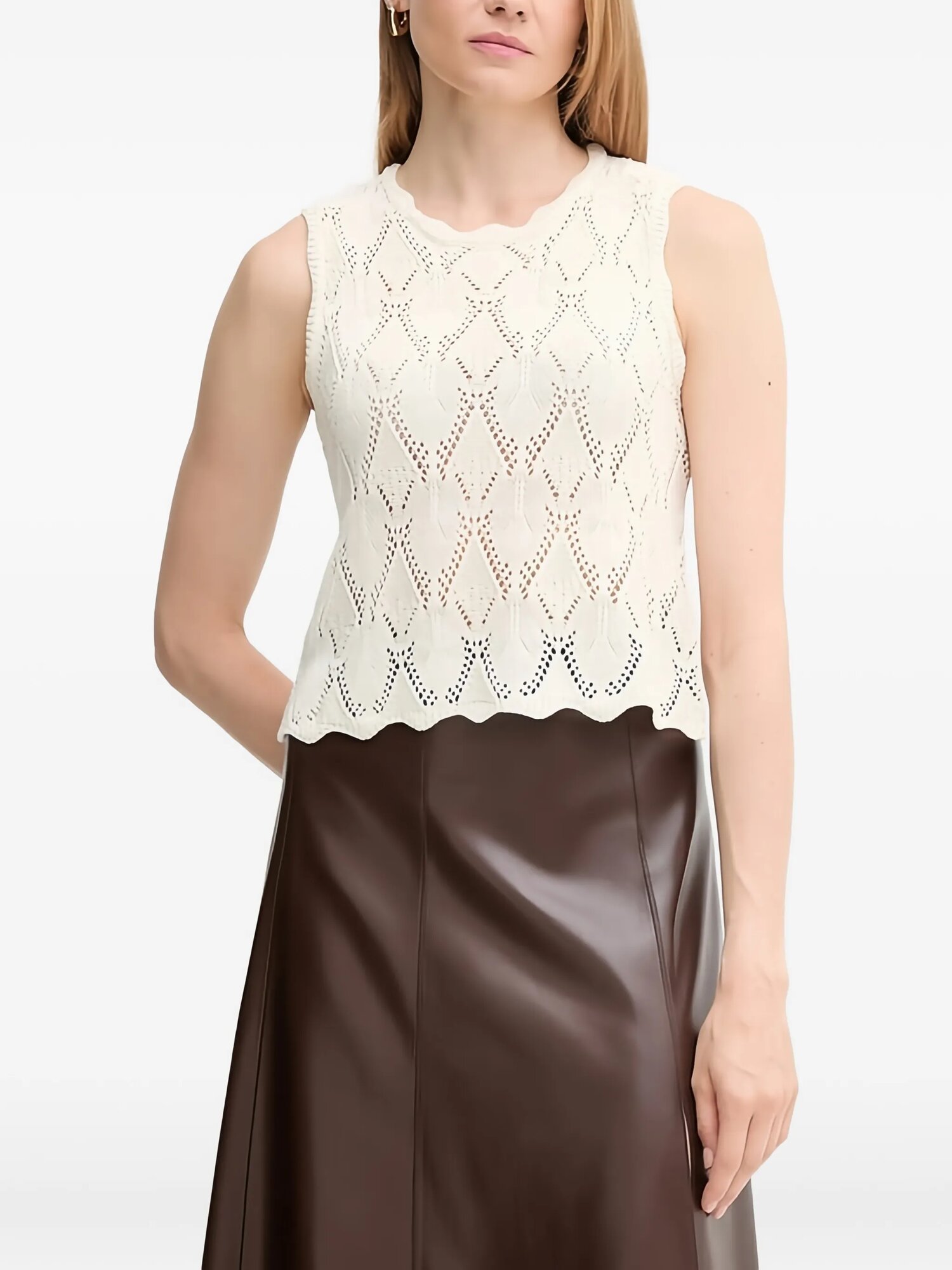 Топ Openwork knitted top
