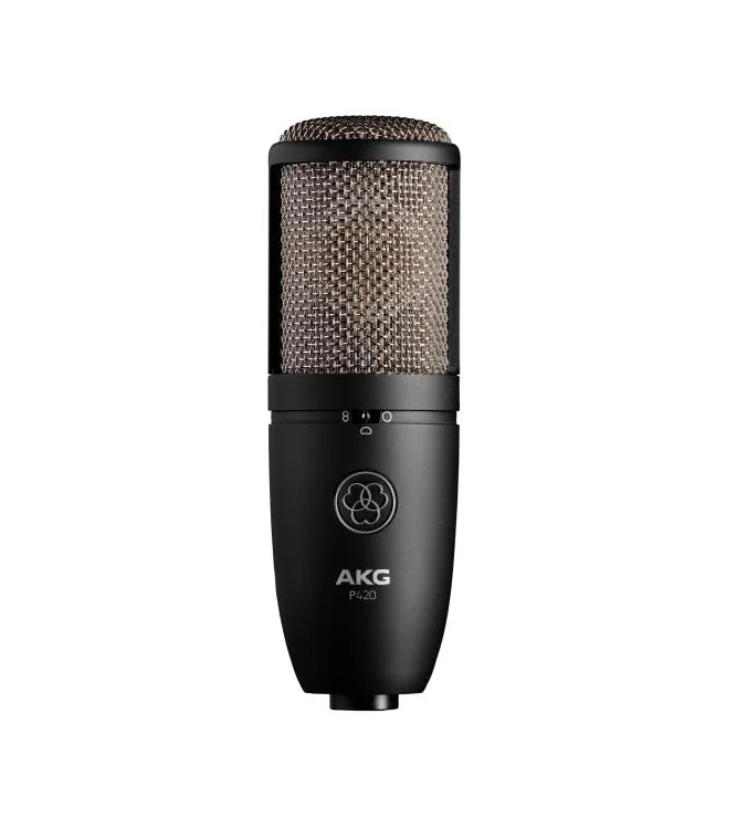 Микрофон проводной AKG P420, разъем: XLR 3 pin (M), черный