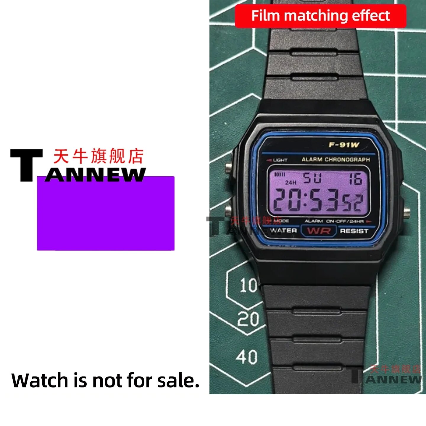 Часы Casio F-91W Hendry, цвет F purple, 3 шт.