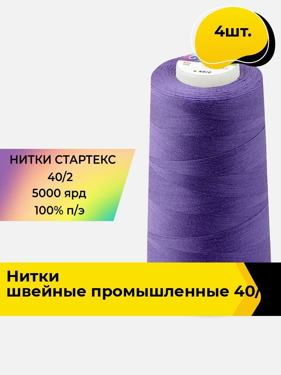 Нитки для шитья и швейных машин набор 4 шт.