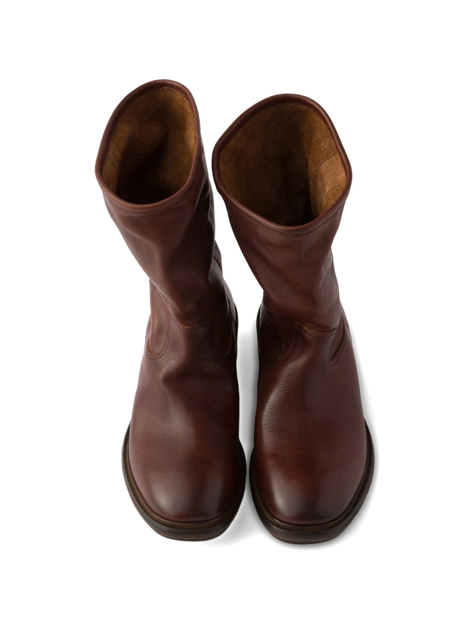 Сапоги Prada Vintage-effect leather boots, размер 37.5 EU — фото 1