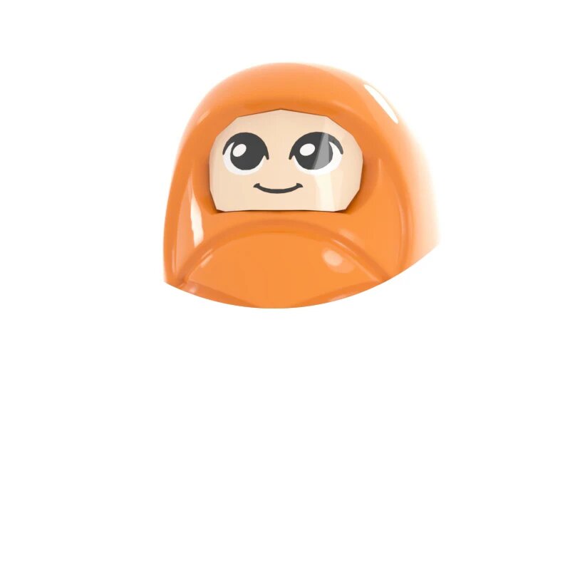Строительный блок MOC, оранжевый, 1PC