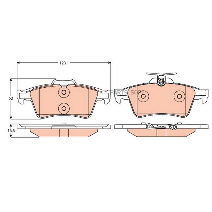 Колодки тормозные задние ZF RUSSIA GDB2086ZFR