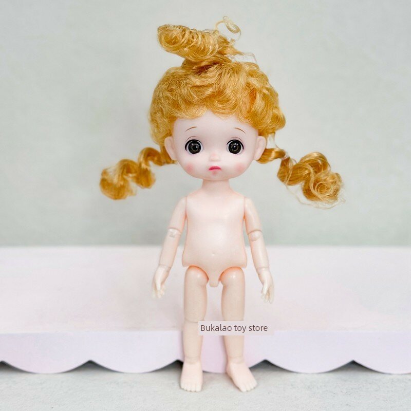 13-суставная кукла BJD голое тело 16-17 см высота 3D глаза с обувью, настраиваемая для коллекционеров