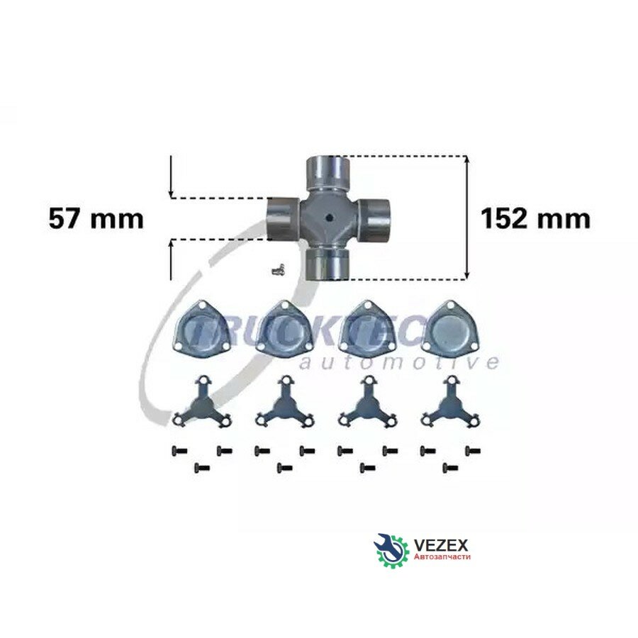 TRUCKTEC 03.34.001 Крестовина карданного вала