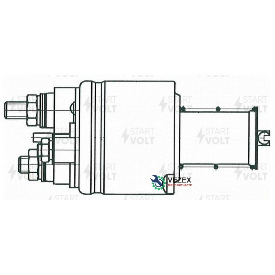 STARTVOLT VSR1015 Реле втягивающее стартера для а. м Ford Focus II 04-, Focus III 10- 1.6i тип VALEO VSR1015