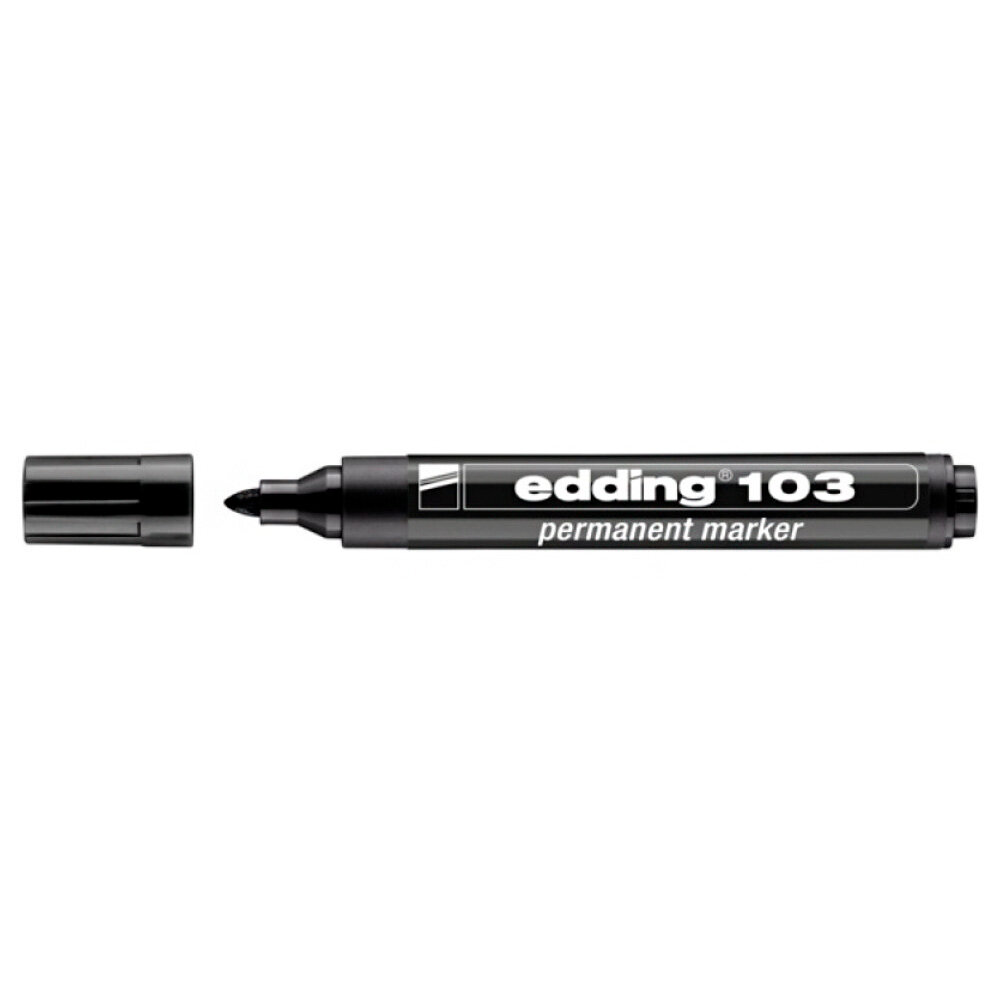 Маркер перманентный edding 103, заправляемый, круглый наконечник, 1.5-3 мм, Черный.