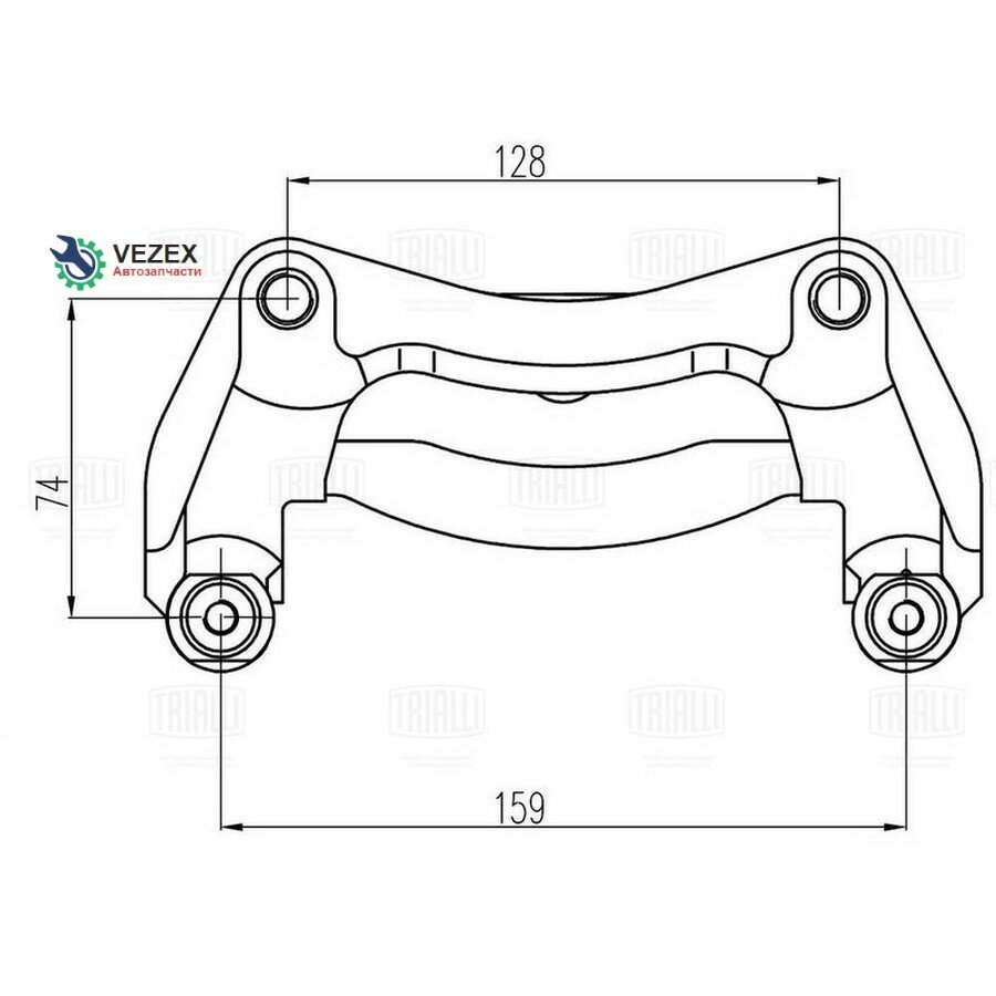 TRIALLI CF 190622 Скоба суппорта для а/м Mitsubishi Carisma (95-)/Space Star (01-) перед. (CF 190622)