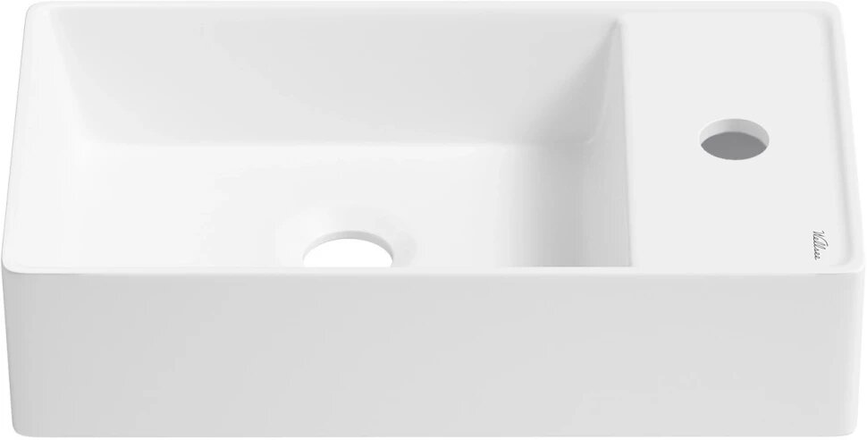 Раковина Wellsee WC Area 321804000 41x23 см L, рукомойник, белый матовый