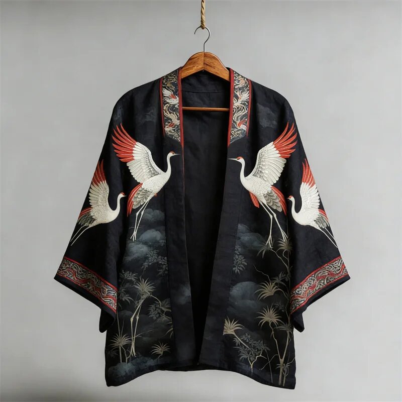 Женский кимоно кардиган японский стиль, kimono, 5XL