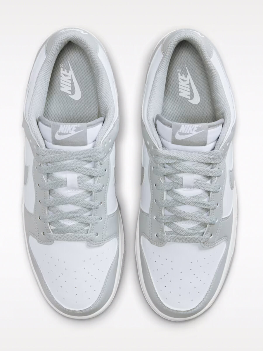 Кроссовки NIKE DUNK LOW HF5441-105, размер 40.5 EU, серый/белый — фото 1