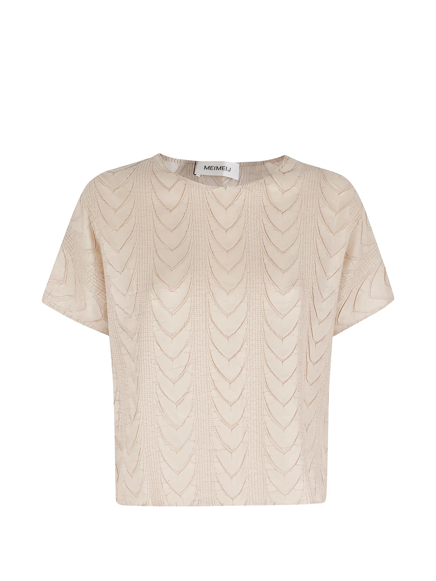 Топ Textured short-sleeve top