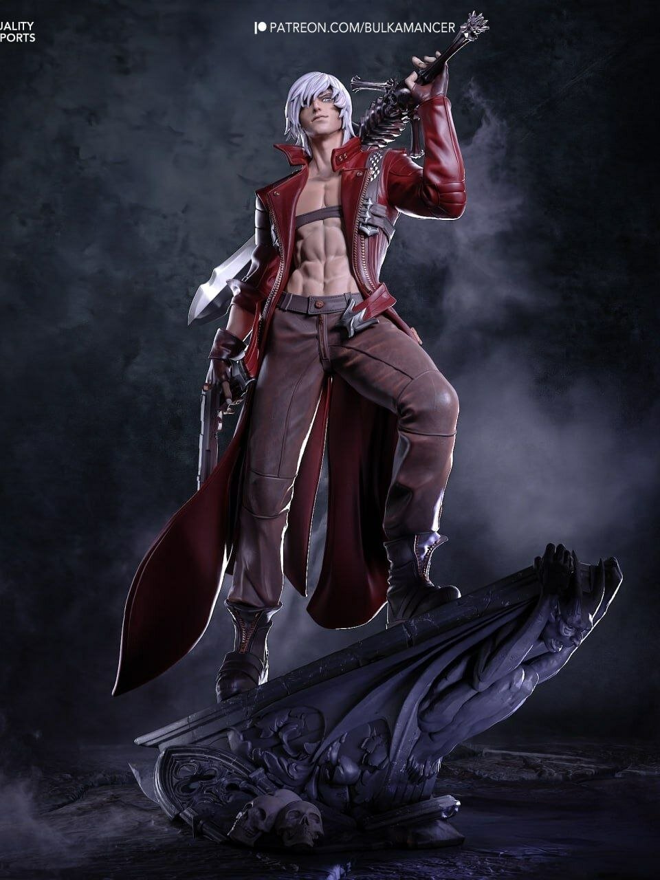 Фигурка под покраску Dante (Devil May Cry 3) в плаще 30 см