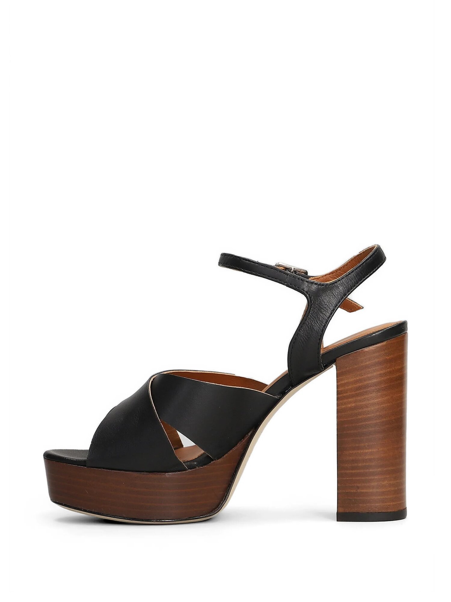 Босоножки L'Arianna Cross-strap platform sandals, размер 37, черный — фото 1
