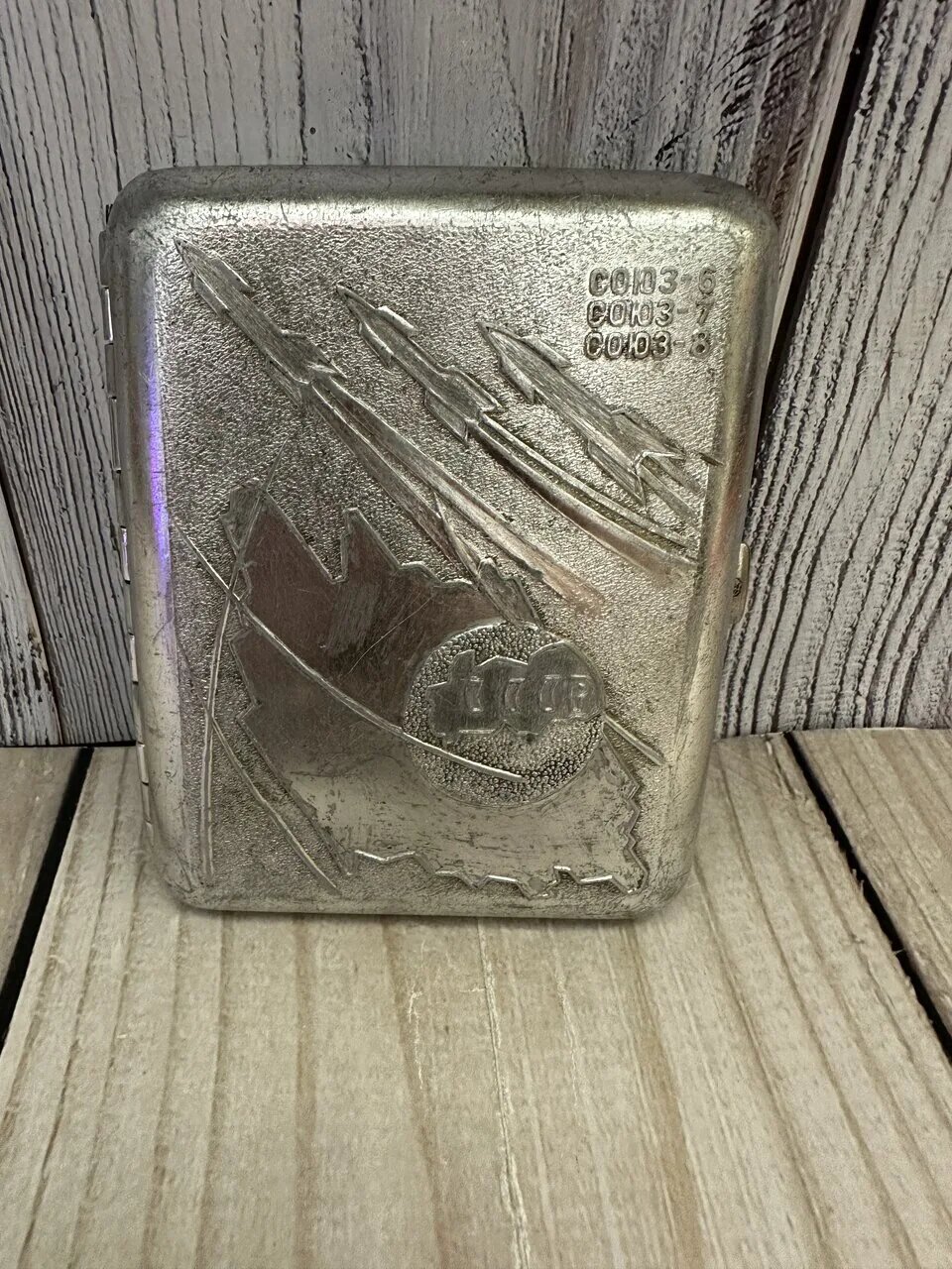 Портсигар Космос ссср 1970 годы Винтажный коллекционный редкий