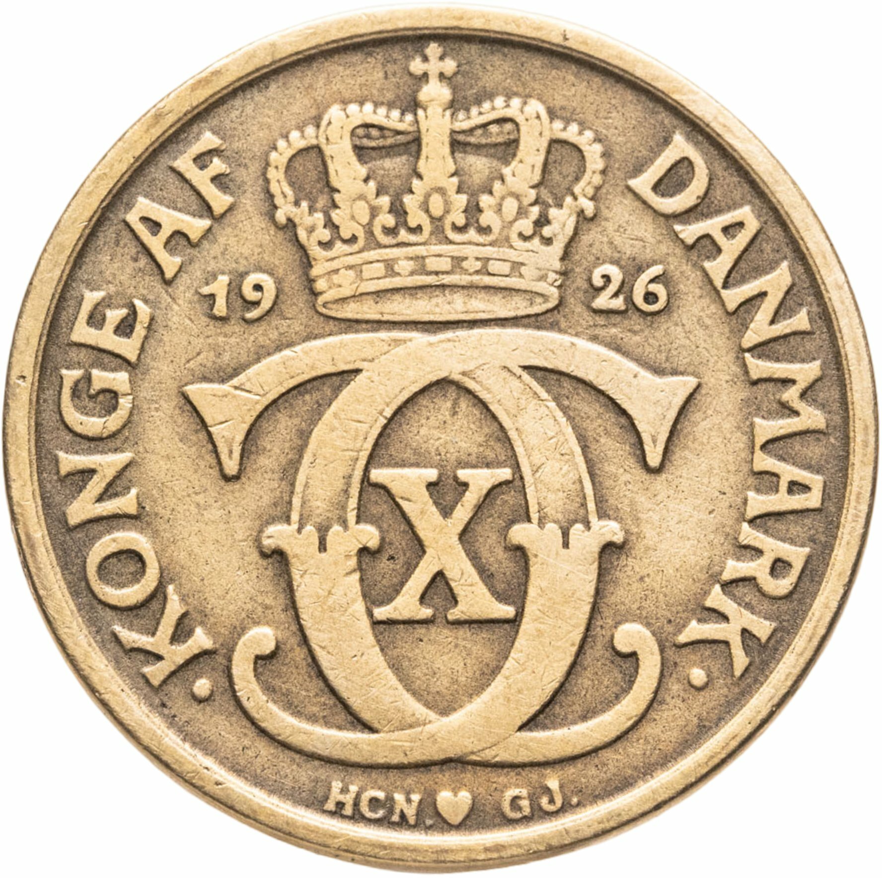 Дания 1 крона krone 1926, в сохранности VF