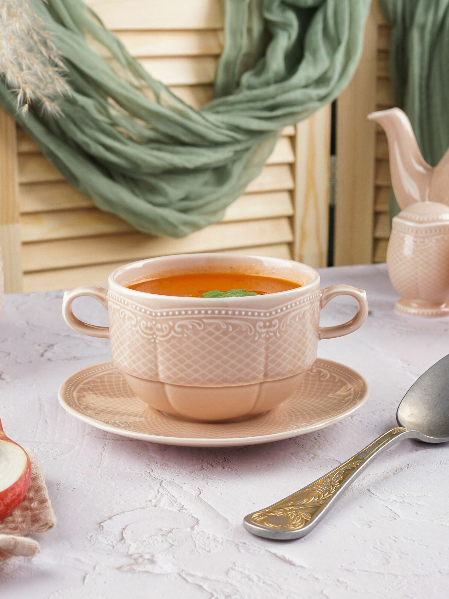 Бульонные пары Aristocrat Peach Tea, диаметр 10,3 см, 390 мл, 2 шт
