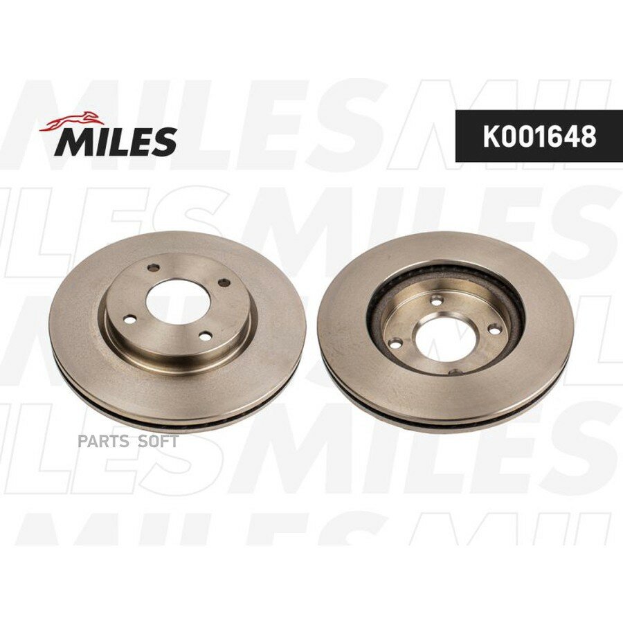 MILES K001648 Диск тормозной NISSAN TIIDA 07- передний вент. D=280мм. ()