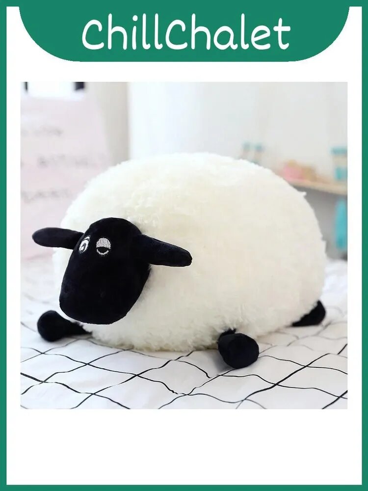 Fluffy shaun the sheep мягкая игрушка плюшевая подушка для детей и пар lovers белый 60см