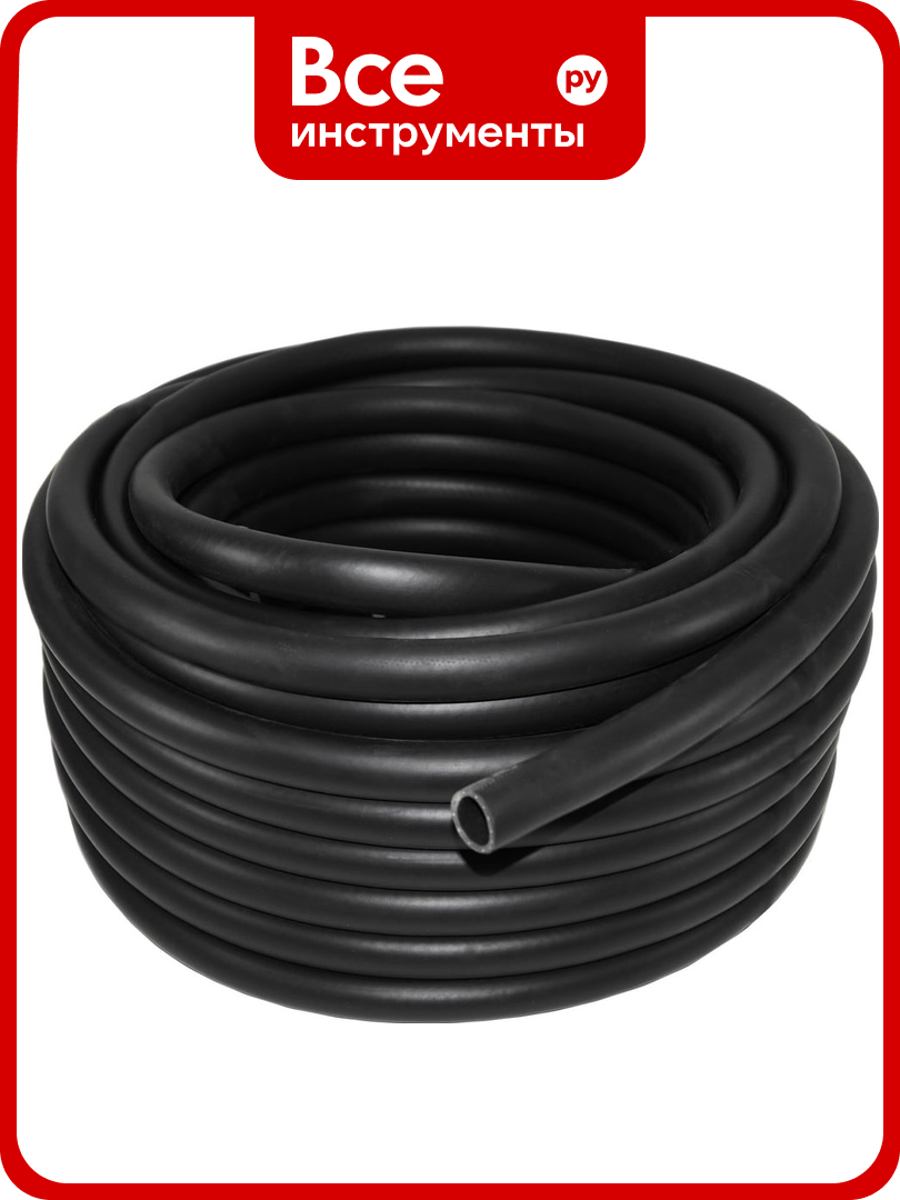 Резиновый, POLYAGRO, шланг POLYAGRO BLACK ТЭП, 1/2", 25 м, армированный, морозостойкий