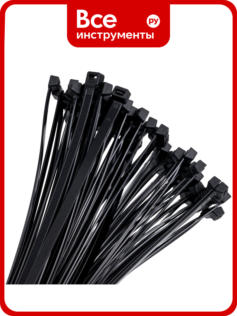 Нейлоновый хомут General Lighting Systems GNC-90-1000-B 9x1000 мм, черный, с напылением, 100 шт. 475345