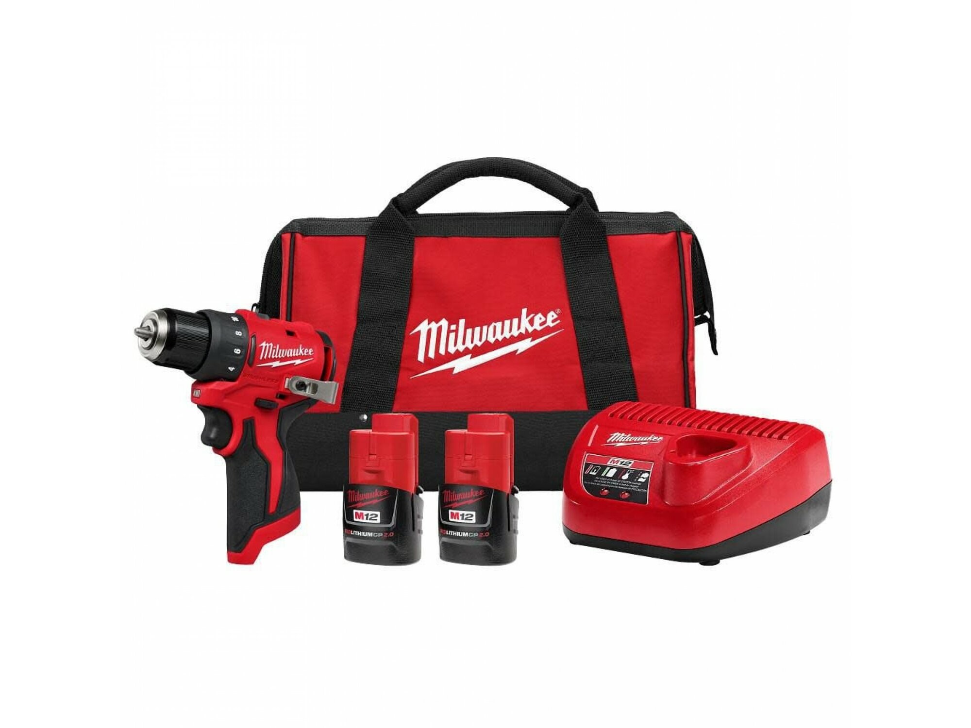 Шуруповёрт Milwaukee M12 3401-22 с аккумуляторами, зарядное устройство, сумка