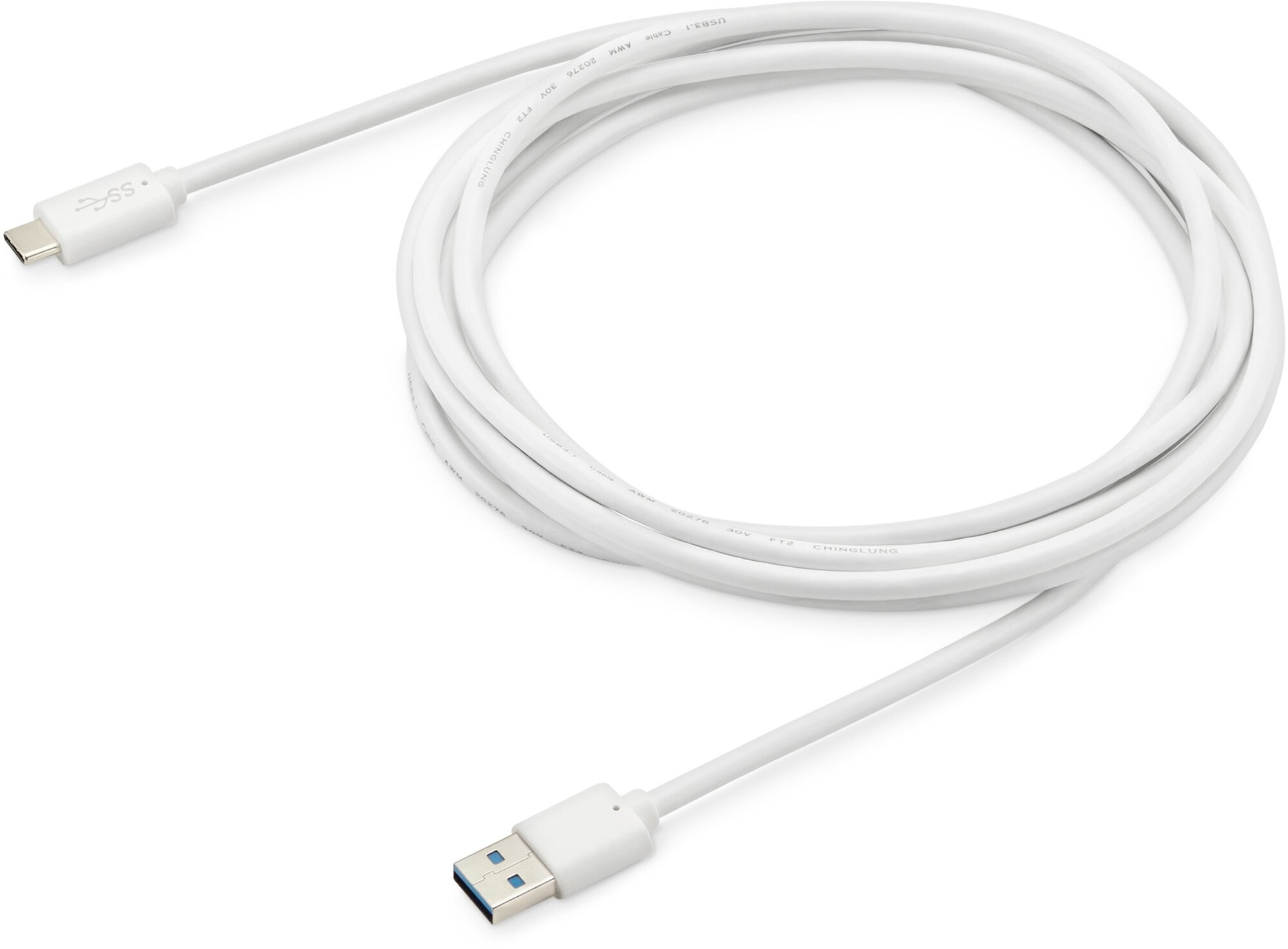Кабель Buro BHP USB-TPC-3W, USB (m)-USB Type-C (m), 3 м, белый