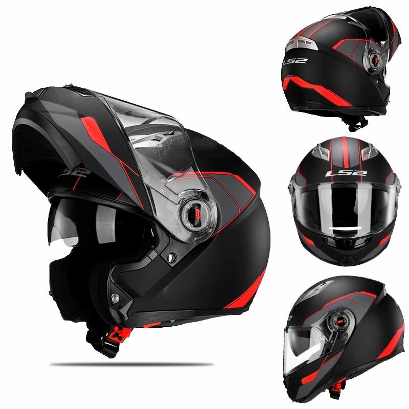 LS2 HELMETS Мотошлем, цвет: малиновый, размер: XL