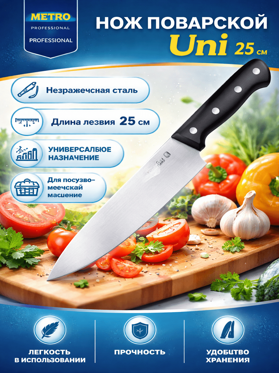 METRO PROFESSIONAL Нож поварской Uni, 25см